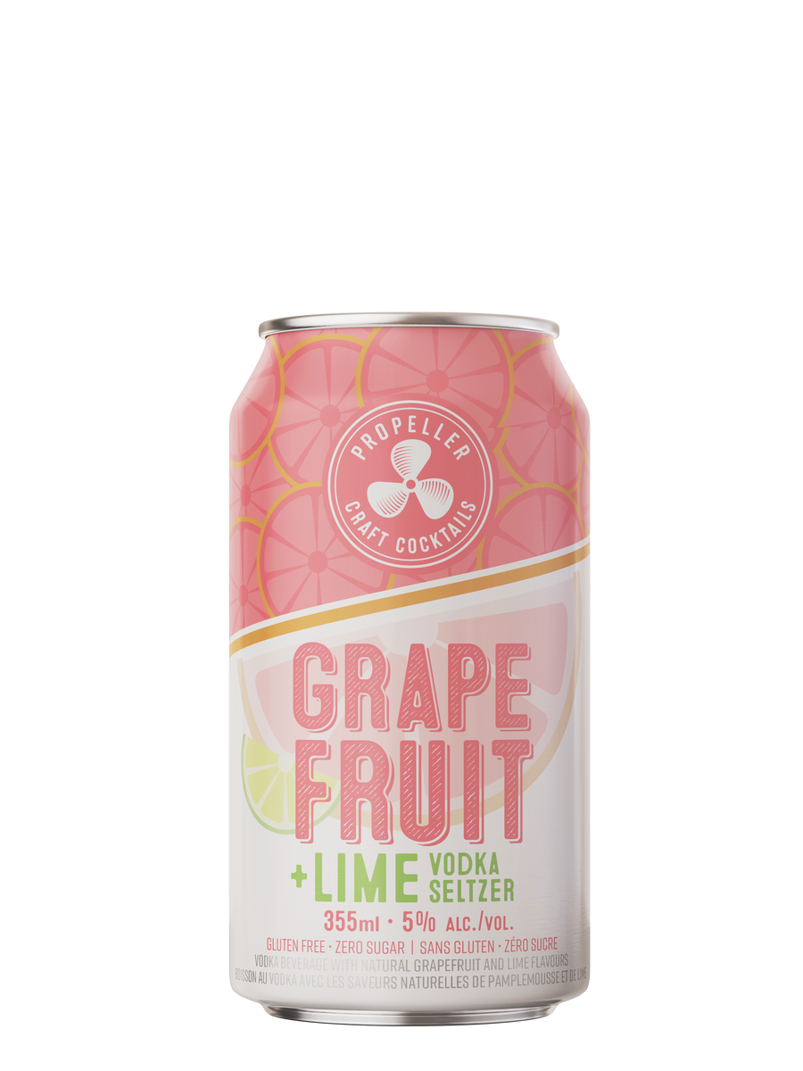 Grapefruit & Lime Vodka Soda 24 pack – Propeller Brewing